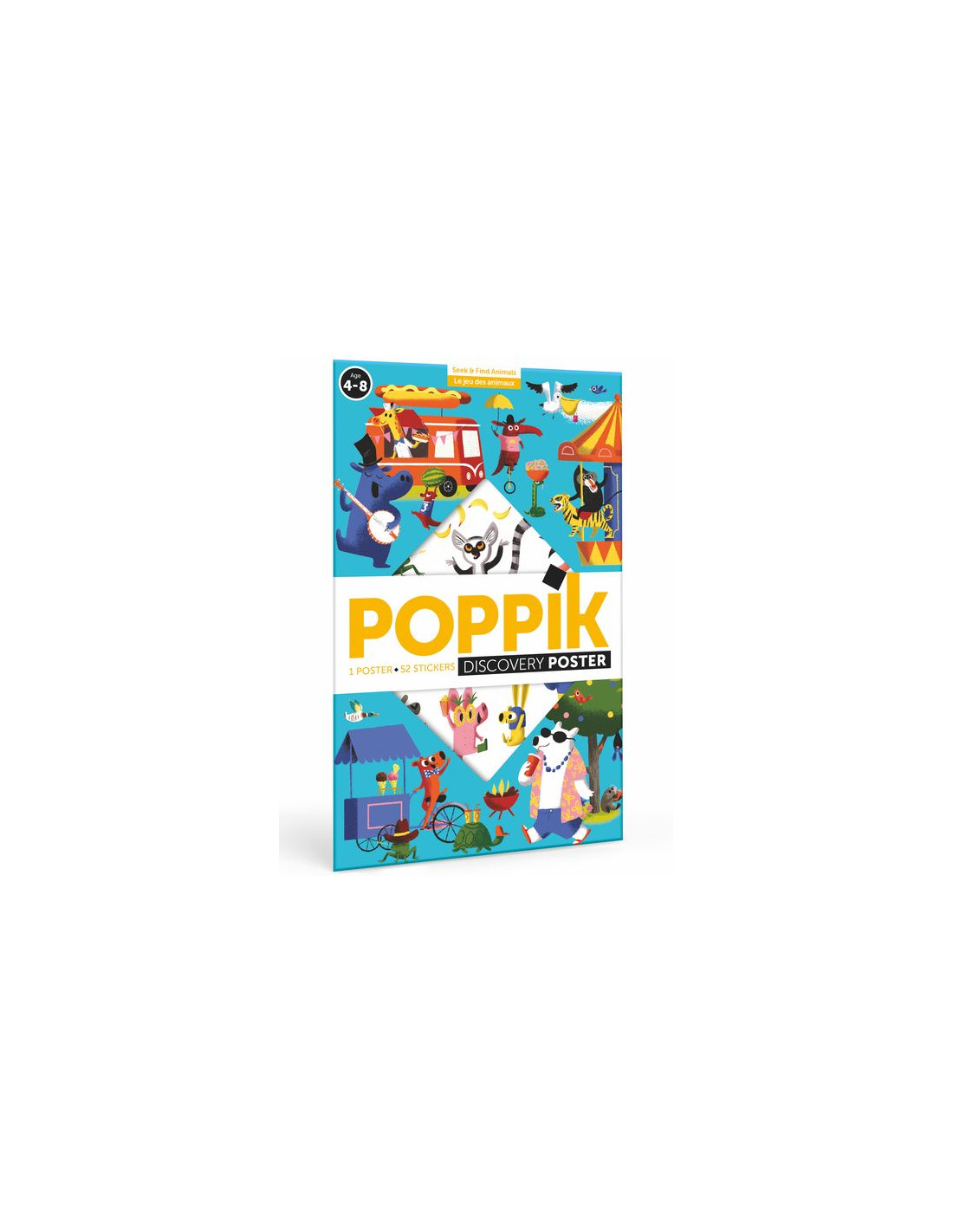 Poster en stickers Le jeu des animaux - Poppik - Activité créative